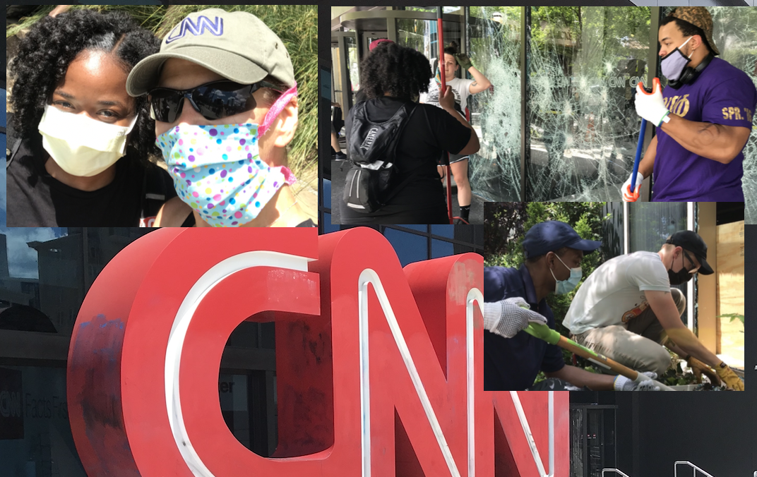 Strangers Clean Up CNN Center Atlanta Following Night of Out of Control ...